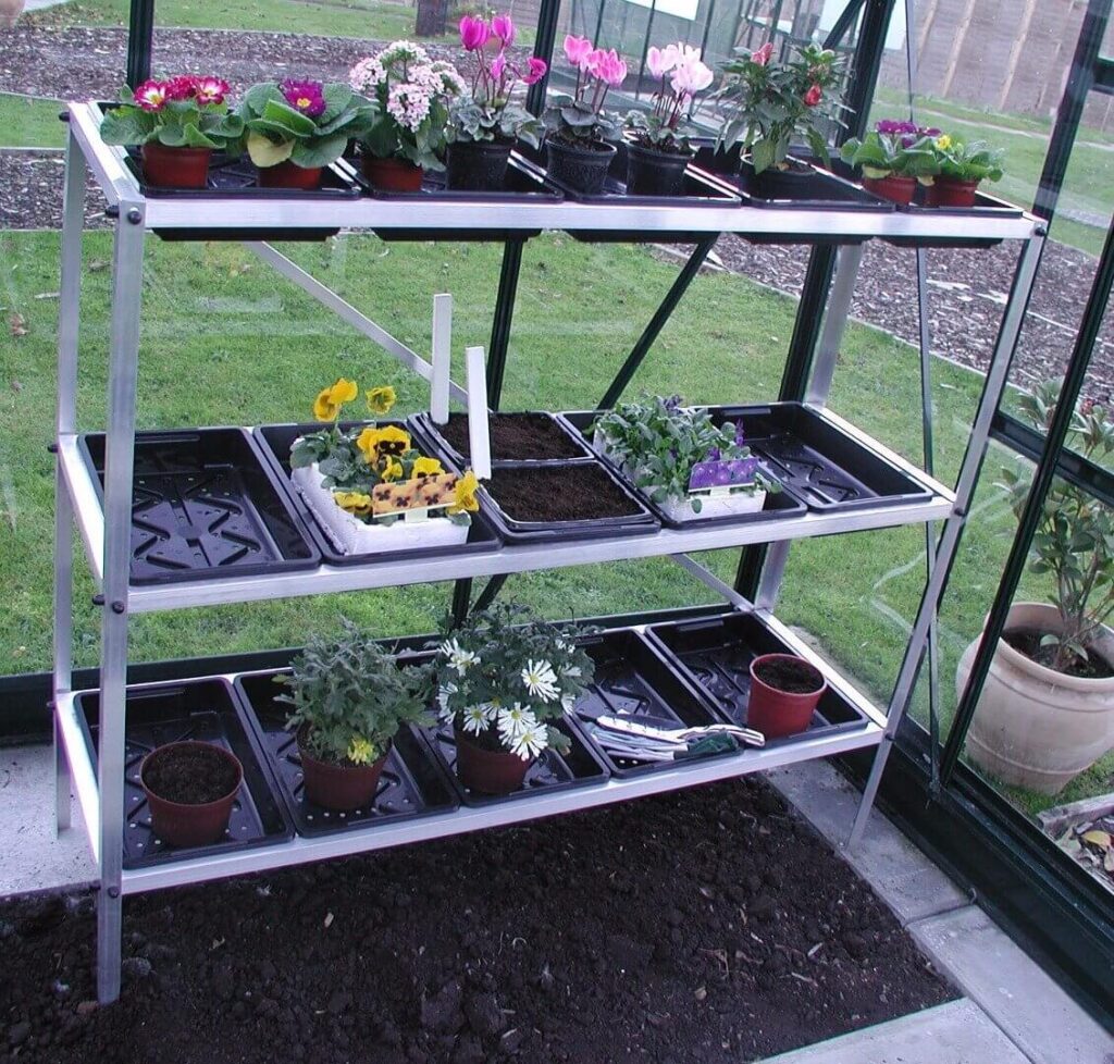 Halls Aluminium Seed Tray Frame & 15 Trays - The Greenhouse Shop
